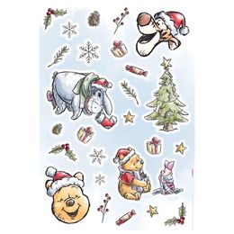 Bilderwelten Wandtattoo Illustration selbstklebend Wandaufkleber - Winnie Pooh Christmas - Wandsticker Kinderzimmer Baby M&auml;dchen Jungen