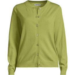 LANDS' END Merino-Cardigan, Damen,  Gr&uuml;n, Wolle, by Lands' End