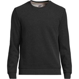 LANDS' END Rundhals-Sweatshirt SERIOUS SWEATS, Herren,  Schwarz, Baumwoll-Mischung/Polyester-Mischung, by Lands' End