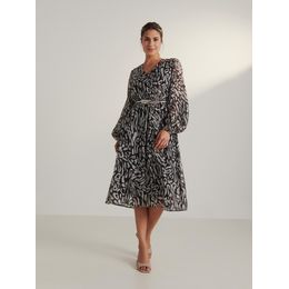 Guido Maria Kretschmer Women Kleid 'Clarissa' Damen Gr&ouml;&szlig;e 40 grau / schwarz Winterkleid