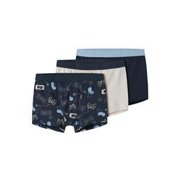 name it Boxershorts Jungen Gr&ouml;&szlig;e 122/128 creme / navy / hellblau