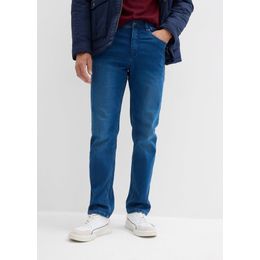 bonprix Classic Fit Jeans aus weichem Sweat-Denim mit Komfortbund Straight, blau, mit Baumwolle