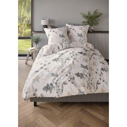 bonprix Linon-Bettw&auml;sche, beige, 100% Baumwolle