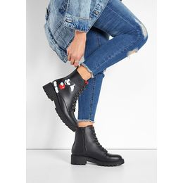 bonprix Disney Mickey Mouse Schn&uuml;r Boot, schwarz