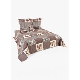 bonprix Kissenbezug mit Patchwork Druck (2er Pack), beige