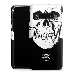 DeinDesign Galaxy S10e Handy Premium Case Smartphone Handyh&uuml;lle Schutzh&uuml;lle matt Totenkopf Fc St. Pauli Official Licensed Product Premium Case