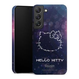 DeinDesign Galaxy S22 Handy Premium Case Smartphone Handyh&uuml;lle Schutzh&uuml;lle matt Merchandise Hello Kitty Weltall Premium Case