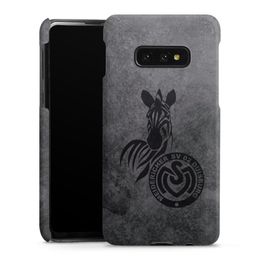 DeinDesign Galaxy S10e Handy Premium Case Smartphone Handyh&uuml;lle Schutzh&uuml;lle matt Official Licensed Product Msv Duisburg Zebra Premium Case