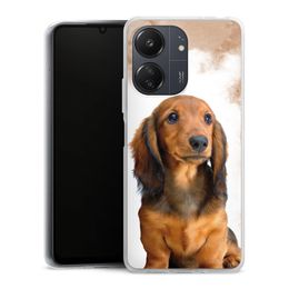 DeinDesign Xiaomi Redmi 13C 4G Handy Silikon H&uuml;lle Case transparent Handyh&uuml;lle Dachshund Pet Dog Silikon Case