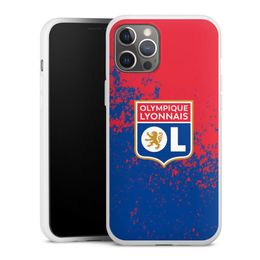 DeinDesign iPhone 12 Pro Max Handy Silikon H&uuml;lle Case wei&szlig; Handyh&uuml;lle Ol Official Licensed Product Olympique Lyonnais Silikon Case