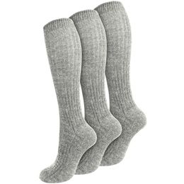 Normani Knee High Socks female Grey size 39-42