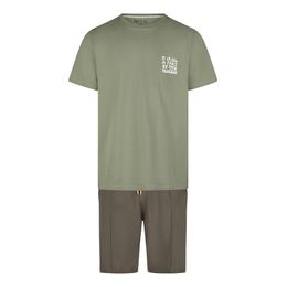 Phil & Co. Berlin Short Pajamas 'Lounge & Night' male Brown, Green size M