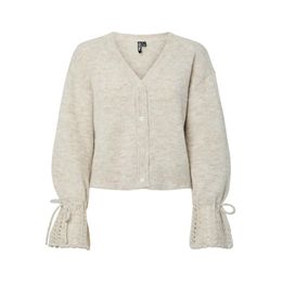 Pieces Knit Cardigan 'PCSMILLA ' female Beige size S