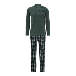 Trendyol Pyjama Herren Gr&ouml;&szlig;e M dunkelgr&uuml;n / schwarz / wei&szlig;