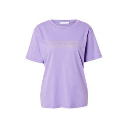 Patrizia Pepe T-Shirt 'MAGLIA' Damen Gr&ouml;&szlig;e XL lavendel / rosa / silber