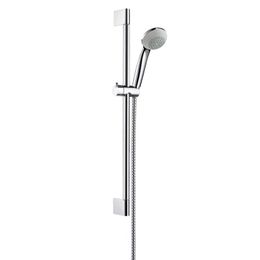 Hansgrohe Crometta 85 Brausegarnitur mit Stange, 1 Strahlart, 27728000,