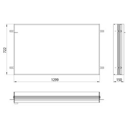 Emco Prime2 Einbaurahmen f&uuml;r Unterputz-Spiegelschrank, 949700016,