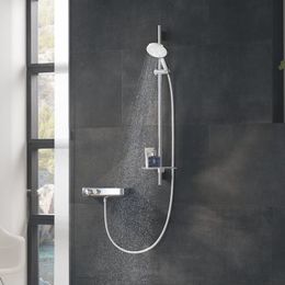 Grohe Rainshower SmartActive Brausegarnitur mit Stange und Ablage, 3 Strahlarten, 26578LS0,