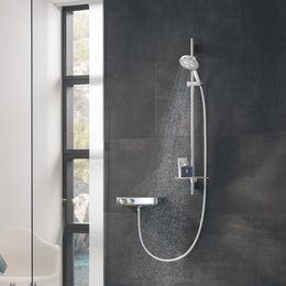 Grohe Rainshower SmartActive Brausegarnitur mit Stange und Ablage, 3 Strahlarten, 26548000,