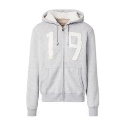 Hollister Zip-Up Hoodie male Grey size XL
