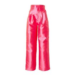 Warehouse Pleat-Front Pants 'Satin Twill High Waisted Wide Leg Trouse' female Pink size 6