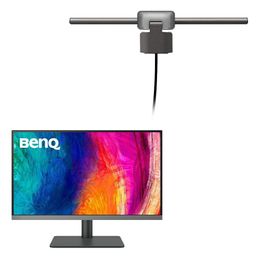 BenQ DesignVue PD2706U Grafik Monitor 68,58 cm (27") + BenQ Screenbar Halo 2 - LED-Monitorlampe schwarz