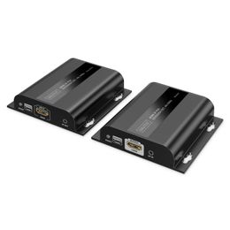Digitus HDMI IP Extender Set, 4K/60Hz 120/200 m, PoE, One-to-Many, CAT, Schwarz