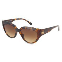 Michael Kors 0MK2241U BOCA RATON | Damen-Sonnenbrille | Fassung: Vollrand, Cat Eye, Kunststoff, Havanna Dunkel | Glasfarbe: Grau Verlaufend
