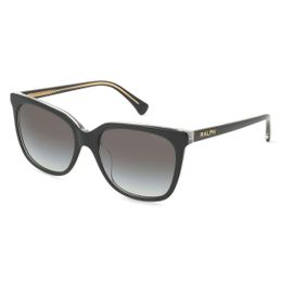 Ralph Lauren Ralph 0RA5343U | Damen-Sonnenbrille | Fassung: Vollrand, Quadratisch, Acetat, Schwarz Transparent | Glasfarbe: Grau Verlaufend
