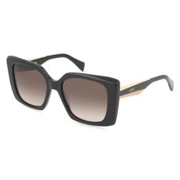 Liu Jo LJ819S | Damen-Sonnenbrille | Fassung: Vollrand, Quadratisch, Acetat, Schwarz | Glasfarbe: Grau Verlaufend