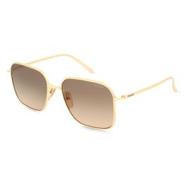 Prada 0PR C54SD | Damen-Sonnenbrille | Fassung: Vollrand, Quadratisch, Metall, Gold | Glasfarbe: Gr&uuml;n