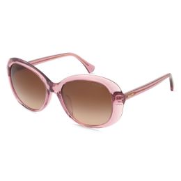 Ralph Lauren Ralph 0RA5335U | Damen-Sonnenbrille | Fassung: Vollrand, Rund, Acetat, Violett Transparent | Glasfarbe: Braun Verlaufend