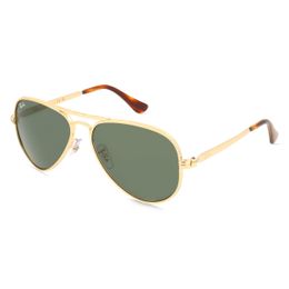 Ray-Ban 0RB3925 AVIATOR MAX | Unisex-Sonnenbrille | Fassung: Vollrand, Pilot, Metall, Gold | Glasfarbe: Gr&uuml;n