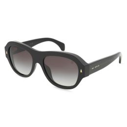 Moncler 0ME6015U ELEVANE | Unisex-Sonnenbrille | Fassung: Vollrand, Geometrisch, Acetat, Schwarz Gl&auml;nzend | Glasfarbe: Grau Verlaufend