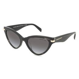 Michael Kors 0MK2259U ROANOKE | Damen-Sonnenbrille | Fassung: Vollrand, Cat Eye, Acetat, Schwarz Horn | Glasfarbe: Grau Verlaufend