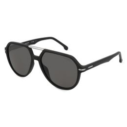 Carrera 315/S | Herren-Sonnenbrille | Fassung: Vollrand, Pilot, Kunststoff, Schwarz Matt | Glasfarbe: Grau