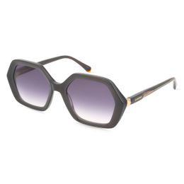 Sandro SA6056 | Damen-Sonnenbrille | Fassung: Vollrand, Quadratisch, Acetat, Grau | Glasfarbe: Grau Verlaufend