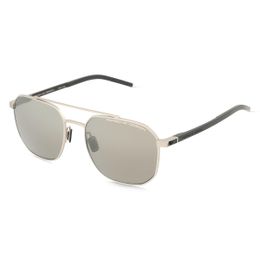 Porsche Design P8988 | Herren-Sonnenbrille | Fassung: Vollrand, Pilot, Metall, Silber Schwarz | Glasfarbe: Grau Verlaufend