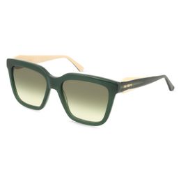 Sandro SA6058 | Damen-Sonnenbrille | Fassung: Vollrand, Quadratisch, Acetat, Gr&uuml;n | Glasfarbe: Gr&uuml;n Verlaufend