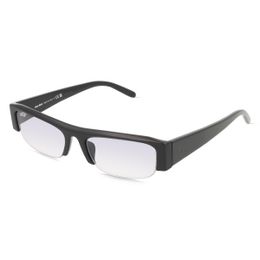 Miu Miu 0MU B07S | Damen-Sonnenbrille | Fassung: Halbrand, Eckig, Acetat, Schwarz | Glasfarbe: Grau Verlaufend