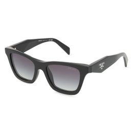 Prada 0PR C07S | Damen-Sonnenbrille | Fassung: Vollrand, Butterfly, Acetat, Schwarz | Glasfarbe: Grau Verlaufend