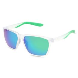 Nike NKIB6917XN MAVERICK M | Unisex-Sonnenbrille | Fassung: Vollrand, Quadratisch, Kunststoff, Grau Matt | Glasfarbe: Grau Spiegel Gr&uuml;n