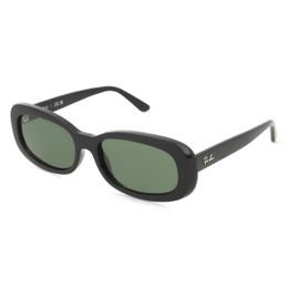 Ray-Ban 0RB2221 | Damen-Sonnenbrille | Fassung: Vollrand, Oval, Kunststoff, Schwarz | Glasfarbe: Gr&uuml;n