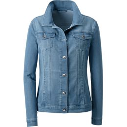 CR&Eacute;ATION L Damen Jeansjacke elastische Qualit&auml;t blue-bleached Gr&ouml;&szlig;e 52
