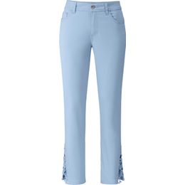 CR&Eacute;ATION L Damen 7/8-Jeans mit Spitzen-Einsatz eisblau Gr&ouml;&szlig;e 40