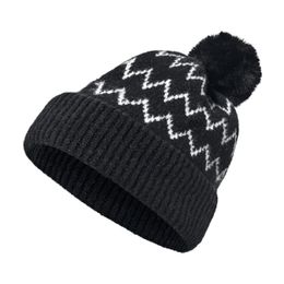 Tchibo - Strickm&uuml;tze mit Bommel - schwarz