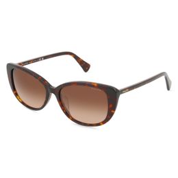 Ralph Lauren Ralph 0RA5340U | Damen-Sonnenbrille | Fassung: Vollrand, Butterfly, Acetat, Havanna Gl&auml;nzend | Glasfarbe: Braun Verlaufend
