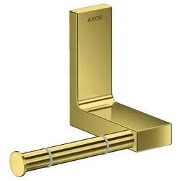 Hansgrohe AXOR UNIVERSAL Rectangular Toilettenpapierhalter, Metall, einzeln, 42656990, Farbe: Polished Gold Optic