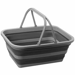 Brunner Faltkorb Holdall Fold-Away 16 Liter, grau-schwarz
