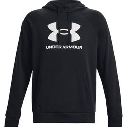 Under Armour Rival Hoodie Herren - schwarz - Gr. M - Baumwolle/Polyester